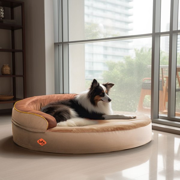 LAIFUG Memory Foam Orthopedic Oval Dog Bed, Chocolate, Medium - Chewy.com