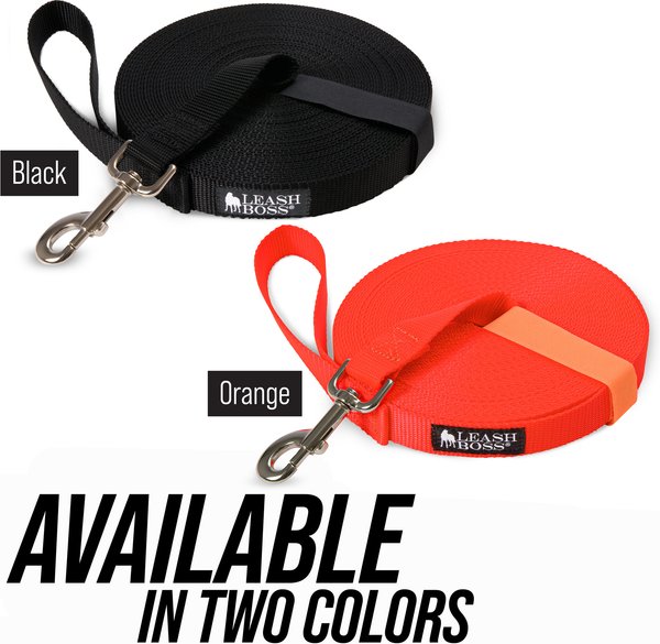 LEASH BOSS Handle X-Long Dog Leash, Black, 30-ft - Chewy.com
