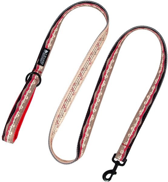 LEASH BOSS Patterned Standard Dog Leash, 6-ft long, Beige/Red - Chewy.com