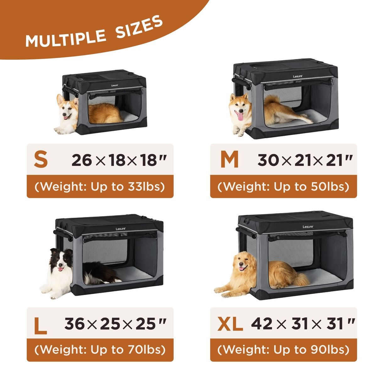 Out of Stock - LESURE Indoor & Outdoor Soft-Sided Collapsible 4-Door ...