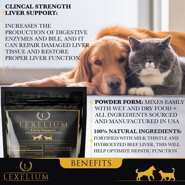 LEXELIUM Liver Support Dog & Cat Supplement, 7-oz bag - Chewy.com