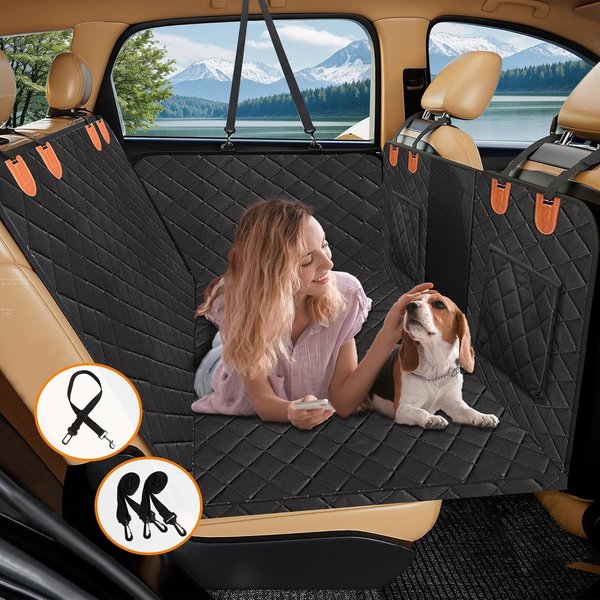 LFC PETS Dog & Cat Water Resistant Car Seat Cover, Black, 53 x 62-in ...