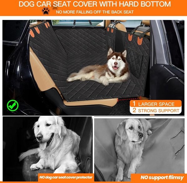 LFC PETS Dog & Cat Water Resistant Car Seat Cover, Black, 53 x 62-in ...