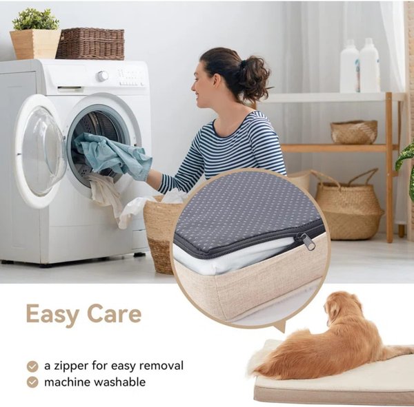 LFC PETS Ultra Comfort Memory Foam Dog & Cat Bed with Removable Cover ...