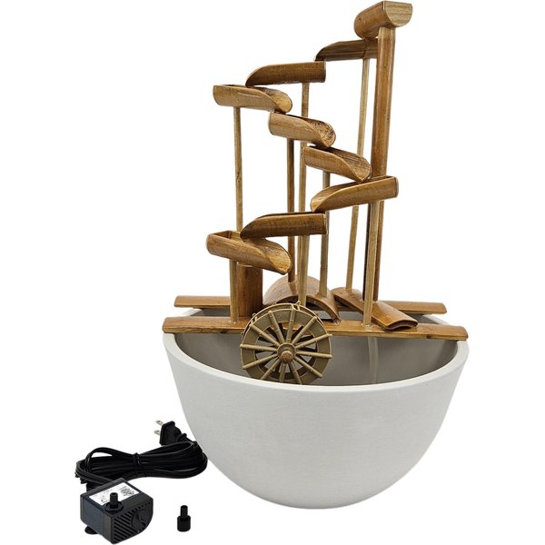 LIFEGARD Quiet One 100 Pump Bamboo Money Fountain with Plant Holder, 12 ...