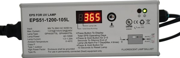 LIFEGARD Ballast for Amalgam Pro Max UV 55, 90 & 120 Watt, 900-gal ...