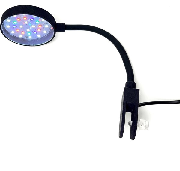 LIFEGARD Full Spectrum 2.5-in Clip-on USB LED Light, Black, 5-gal ...