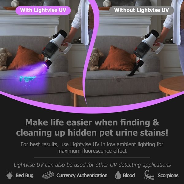 LIGHTVISE Universal LED Clamp-On Dual UV Dog & Cat Pet Urine Stain ...