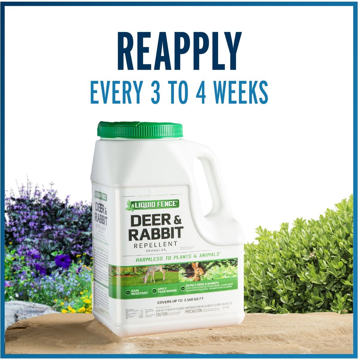 LIQUID FENCE Deer & Rabbit Repellent Granular, 5-lb bottle - Chewy.com