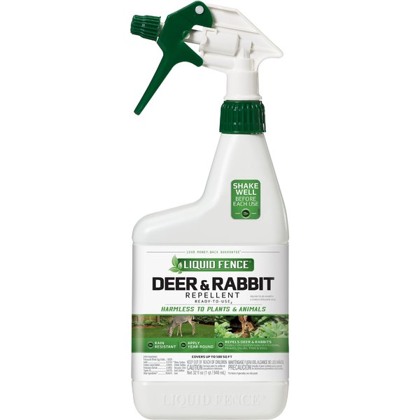 LIQUID FENCE Deer & Rabbit Repellent Spray, 32-fl oz bottle - Chewy.com