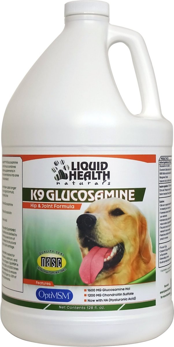 LIQUID HEALTH PETS Original K9 Glucosamine Dog Supplement, 128-fl oz ...