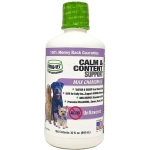 LIQUID-VET Calm & Content Support Unflavored Liquid Calming Supplement ...