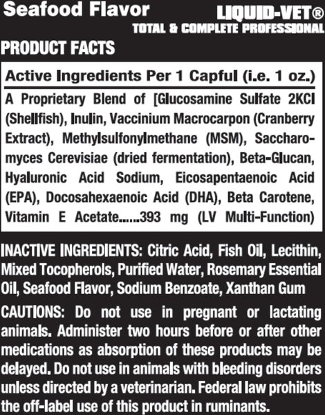 LIQUID-VET Feline Total & Complete Seafood Flavored Liquid Multi-Supplement for Cats, 8-fl oz ...