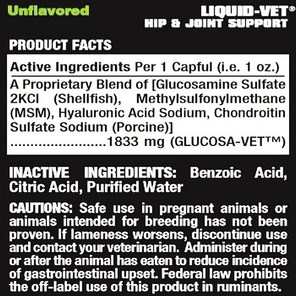 LIQUID-VET Hip & Joint Support Unflavored Dog Supplement, 8-oz bottle ...
