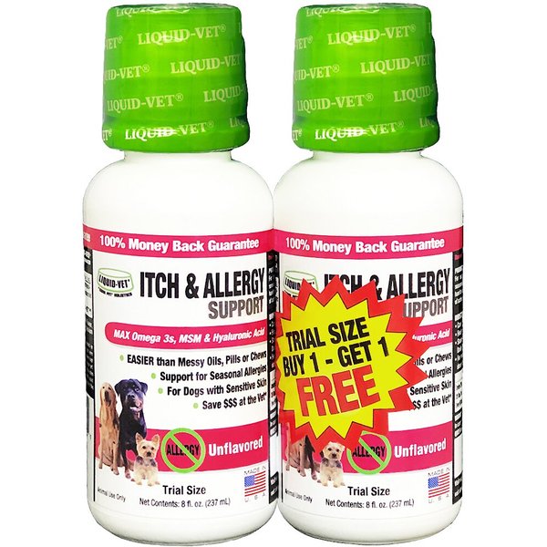 LIQUID-VET Itch & Allergy Support Chicken Flavor Dog Supplement, 8-oz ...