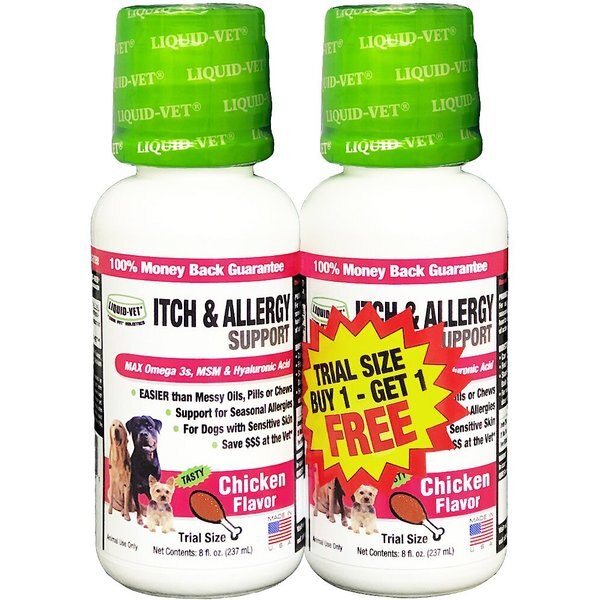 LIQUID-VET Itch & Allergy Support Chicken Flavor Dog Supplement, 8-oz ...