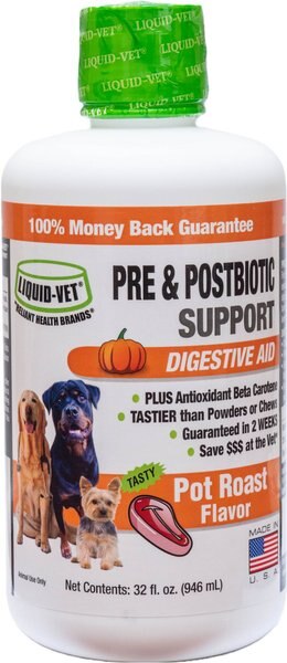 LIQUID-VET K9 Pre & PostBiotic Support Pot Roast Flavor Dog Digestive ...