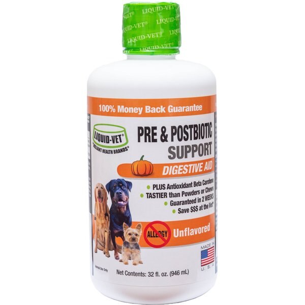 LIQUID-VET K9 Pre & PostBiotic Support Unflavored Dog Digestive Aid, 32 ...