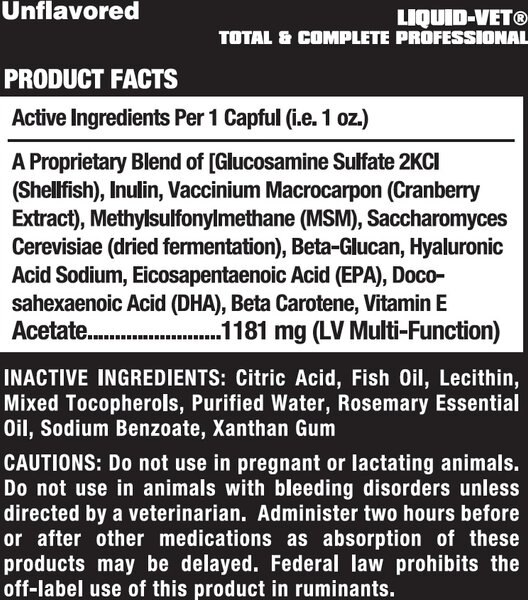 LIQUID-VET K9 Total & Complete Unflavored Liquid Multi-Supplement for ...