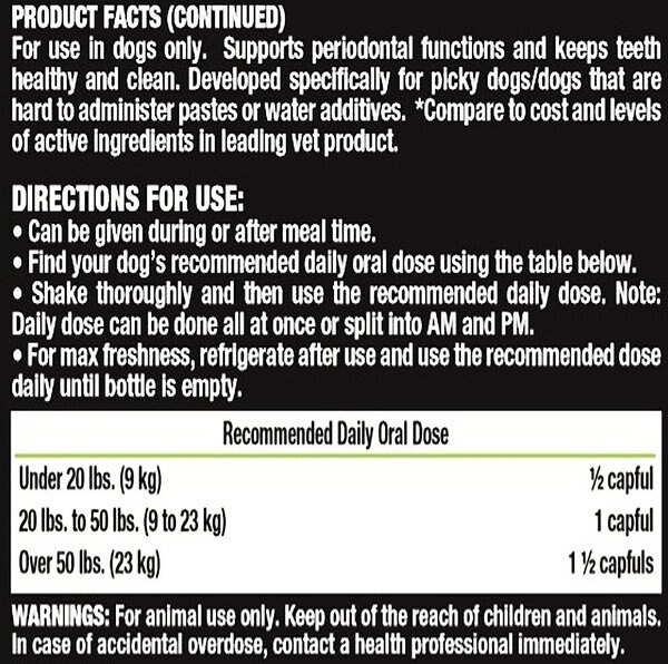 LIQUID-VET Teeth & Gums Support Bacon Flavor Dog Supplement, 8-oz ...