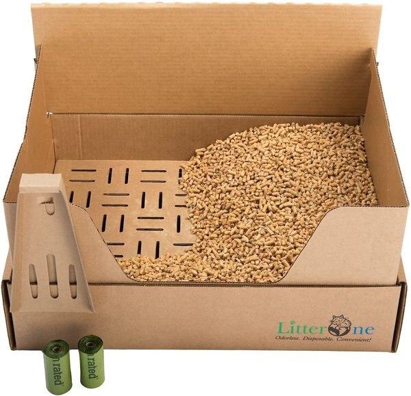 LITTER ONE Disposable Cat Litter Box Kit - Chewy.com