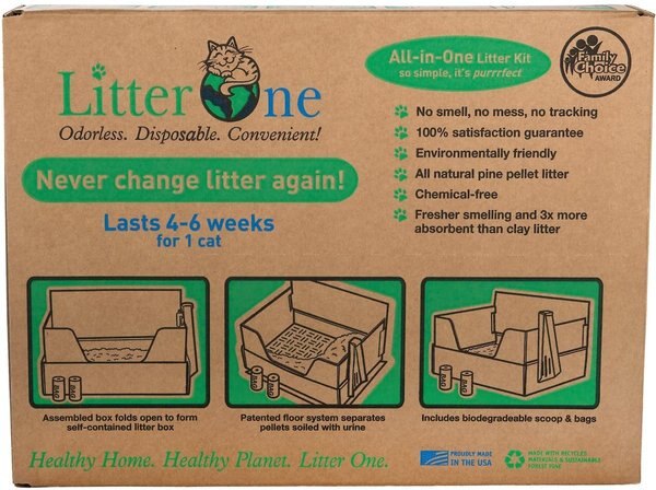 LITTER ONE Disposable Cat Litter Box Kit - Chewy.com