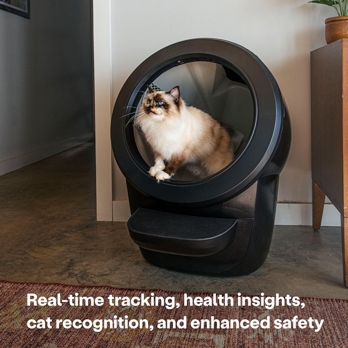 WHISKER Litter-Robot 4 Automatic Self-Cleaning Cat Litter Box, Black ...