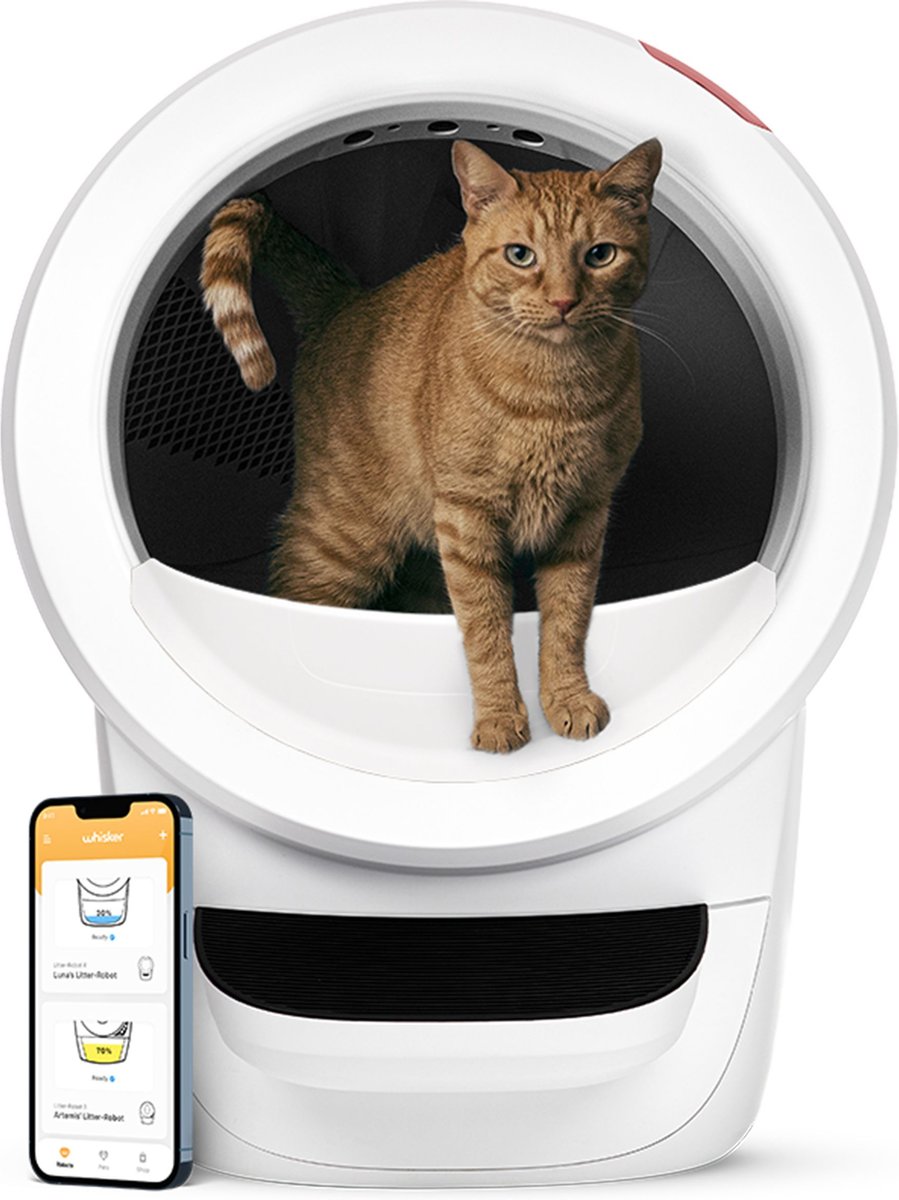 WHISKER Litter-Robot 4 Automatic Self-Cleaning Cat Litter Box, White ...