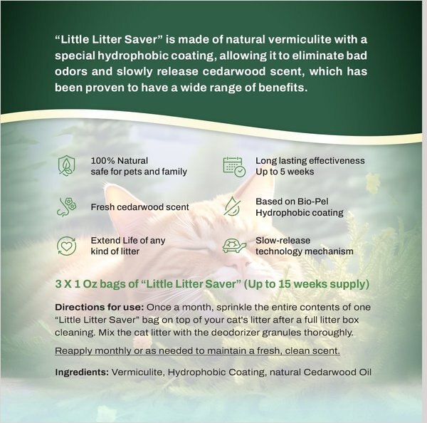LITTLE LITTER SAVERS Natural Fresh Scent Cedarwood Cat Litter ...