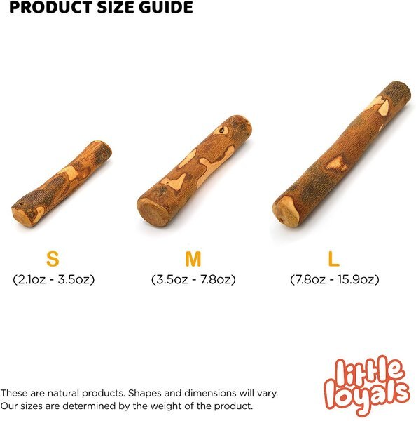 LITTLE LOYALS Premium Olive Wood Dog Chew, Small - Chewy.com