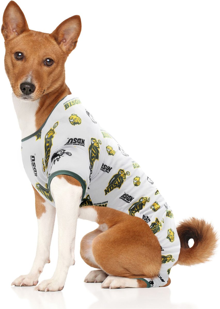 Discontinued - LITTLEARTH NCAA Pajamas for Dogs & Cats, North Dakota State Bison, Medium - Chewy.com