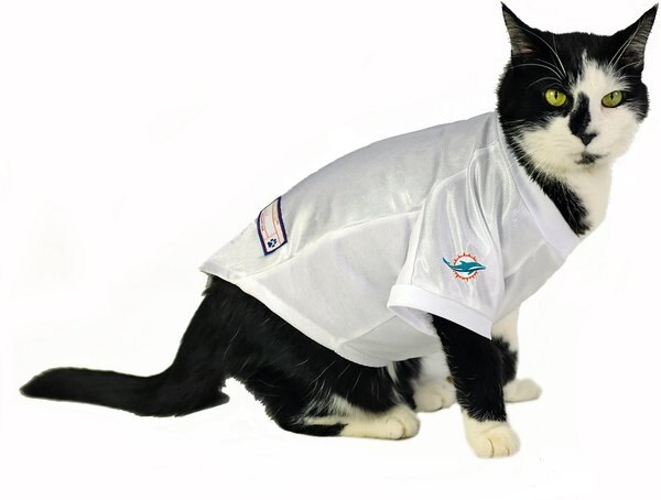LITTLEARTH NFL Personalized Stretch Dog & Cat Jersey, Miami Dolphins, X ...