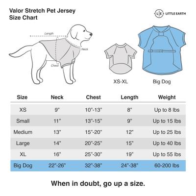 LITTLEARTH NFL Valor Stretch Jersey for Dogs & Cats, Jacksonville ...