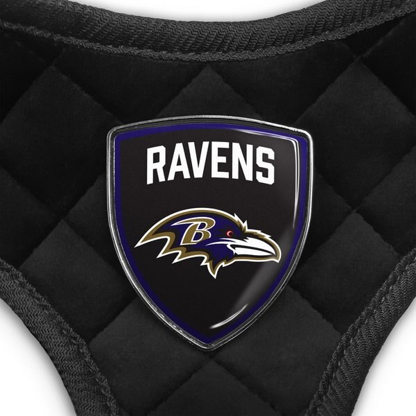 LITTLEARTH NFL Velvet Dog Harness, Baltimore Ravens, Medium - Chewy.com