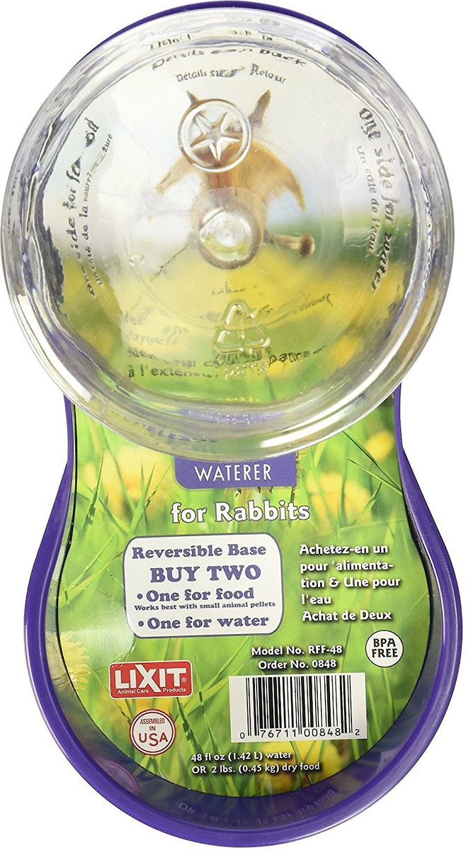 LIXIT Mini Rabbit Feeder & Water Fountain, 48-oz - Chewy.com