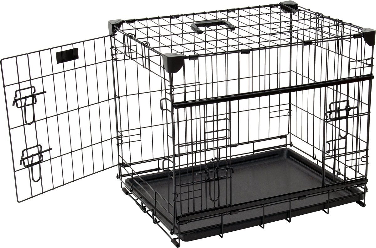 LUCKY DOG Sliding Double Door Wire Dog Crate, 24 inch - Chewy.com