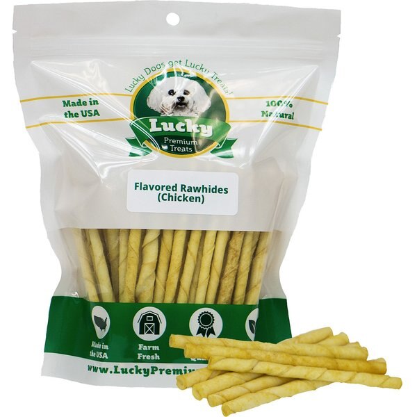 Out of Stock - LUCKY PREMIUM TREATS Small Chicken Wrapped Rawhide Dog ...