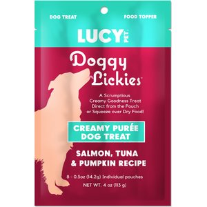 LUCY PET PRODUCTS Doggy Lickies Salmon Tuna & Pumpkin Recipe Creamy ...