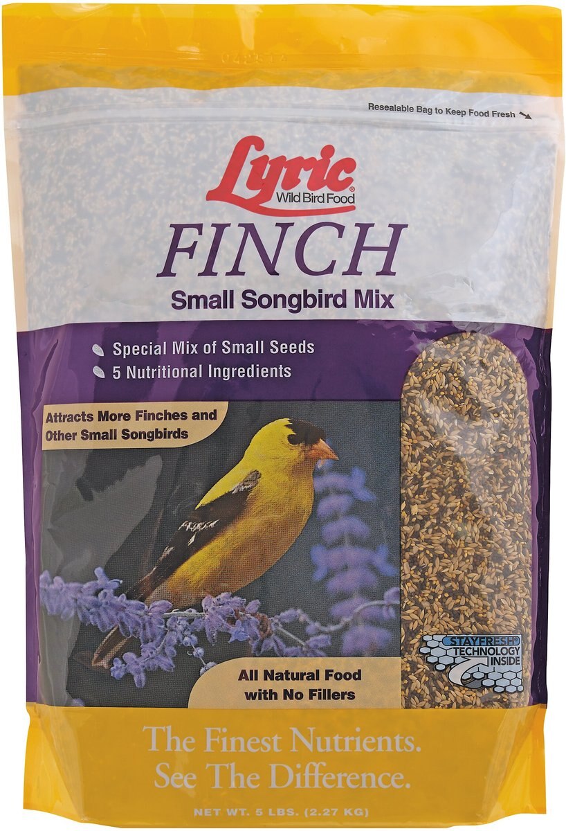 LYRIC Finch Small Songbird Wild Bird Food, 5-lb bag - Chewy.com
