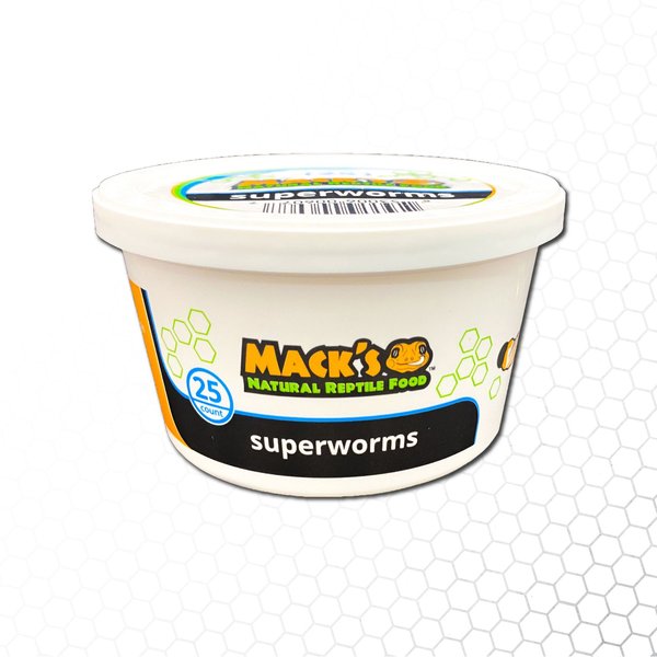 MACK'S NATURAL REPTILE FOOD Waxworm Live Feed Reptile Food, 25 count ...