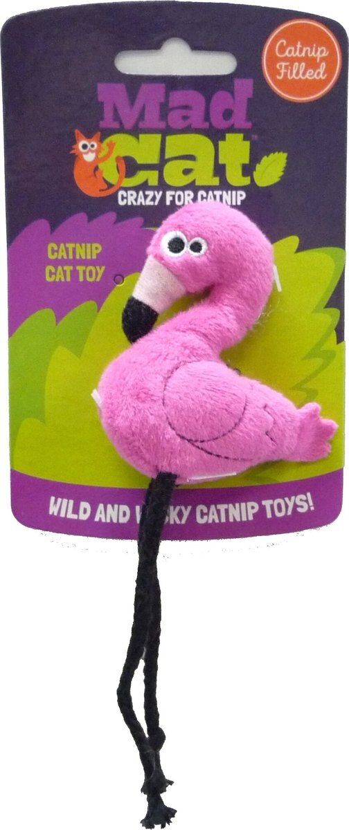 MAD CAT Flingin' Flamingo Catnip & Silvervine Cat Toy - Chewy.com