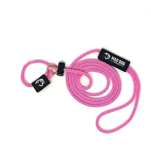 MAD DOG PRODUCTS English Slip Lead Dog Leash, Pink, 6-ft long, 1/4-in ...