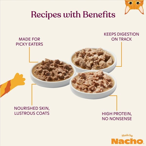 MADE BY NACHO Cuts In Gravy Recipes with Bone Broth Variety Pack Wet ...