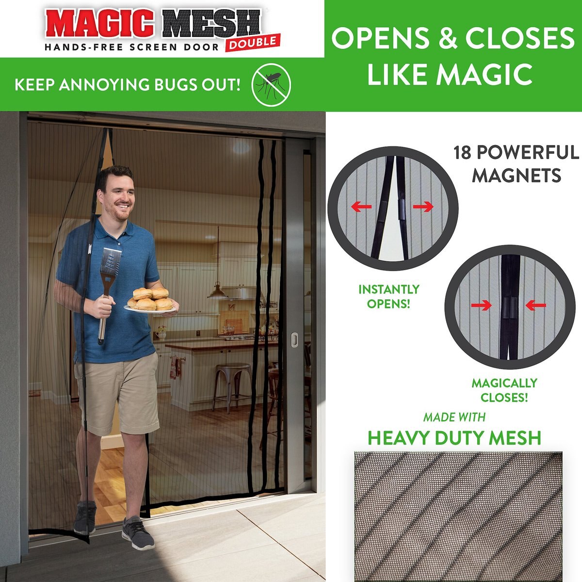 MAGIC MESH Hands-Free Screen Double Dog & Cat Door - Chewy.com