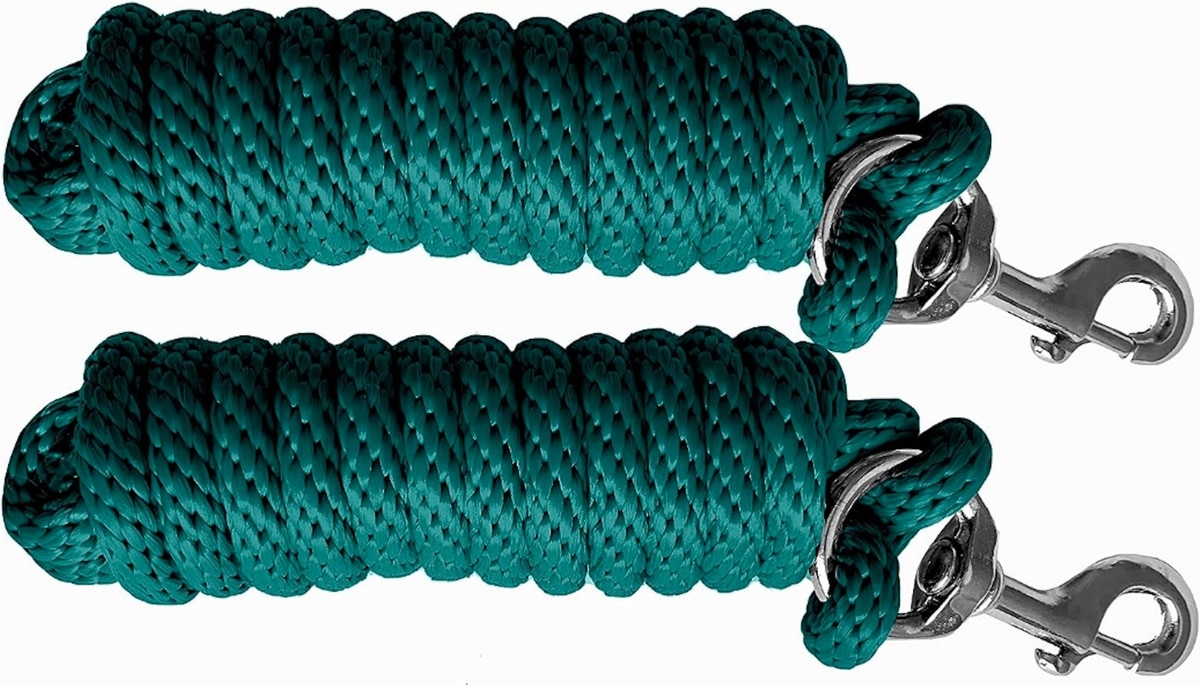 MAJESTIC ALLY Heavy Duty Bolt Snap Poly Horse Lead, 2 count, Hunter ...