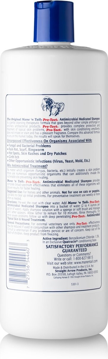 MANE 'N TAIL Pro-Tect Medicated Horse Shampoo, 32-fl oz bottle - Chewy.com