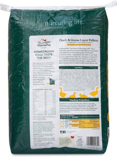 MANNA PRO Duck Layer Pellets Duck Food, 25-lb bag - Chewy.com