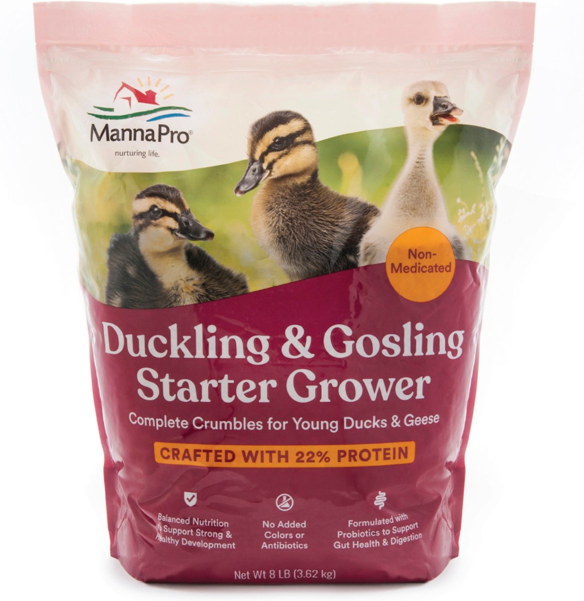 MANNA PRO Duck Starter Grower Crumbles Duck Food, 8-lb bag - Chewy.com