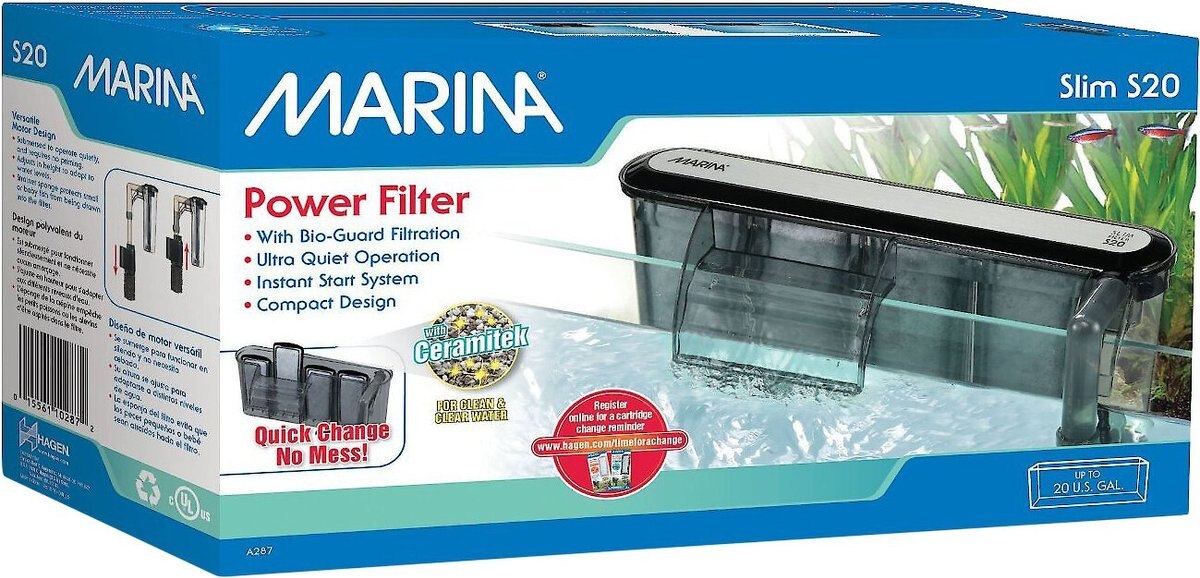 MARINA Aquarium Power Filter, 20-gal - Chewy.com