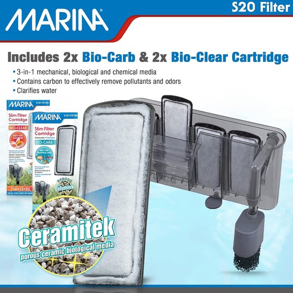 MARINA Aquarium Power Filter, 20-gal - Chewy.com